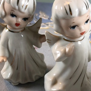 Vintage Adorable Angel Set-set of 4 Angels-white Gowns-gold | Etsy
