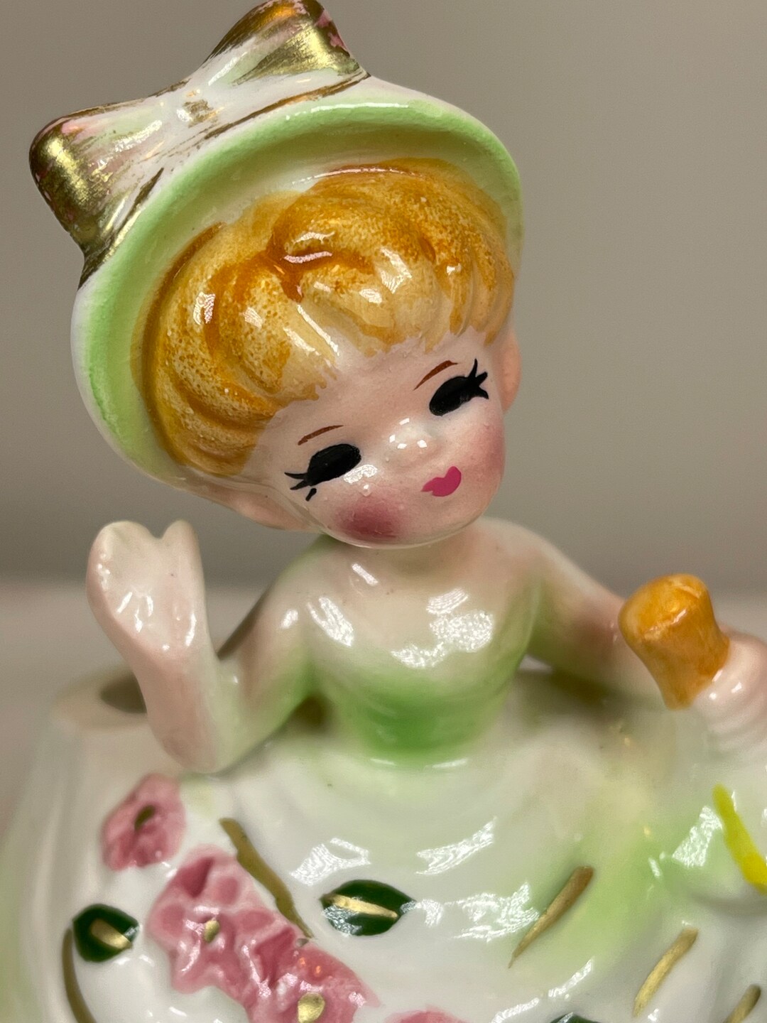 Vintage Inarco Ceramic Mini Girl Planter-mid Century-kitschy-lady in ...