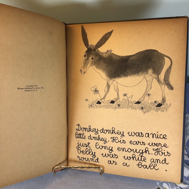 Vintage Donkey Donkey Childrens Book-1933-first - Etsy