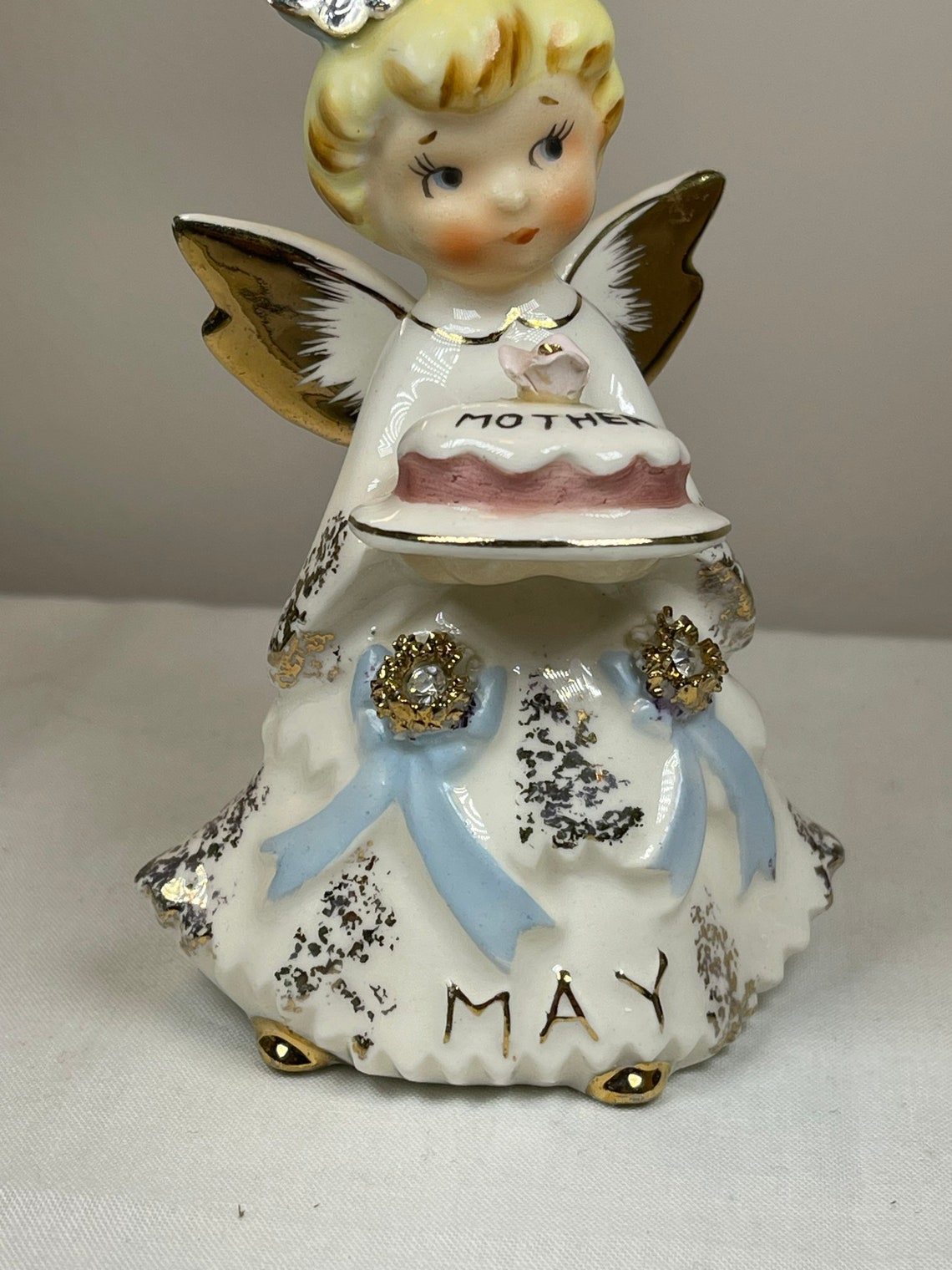 Vintage Lefton May Birthday Angel-mothers Day Angel-mid Century-kitschy ...