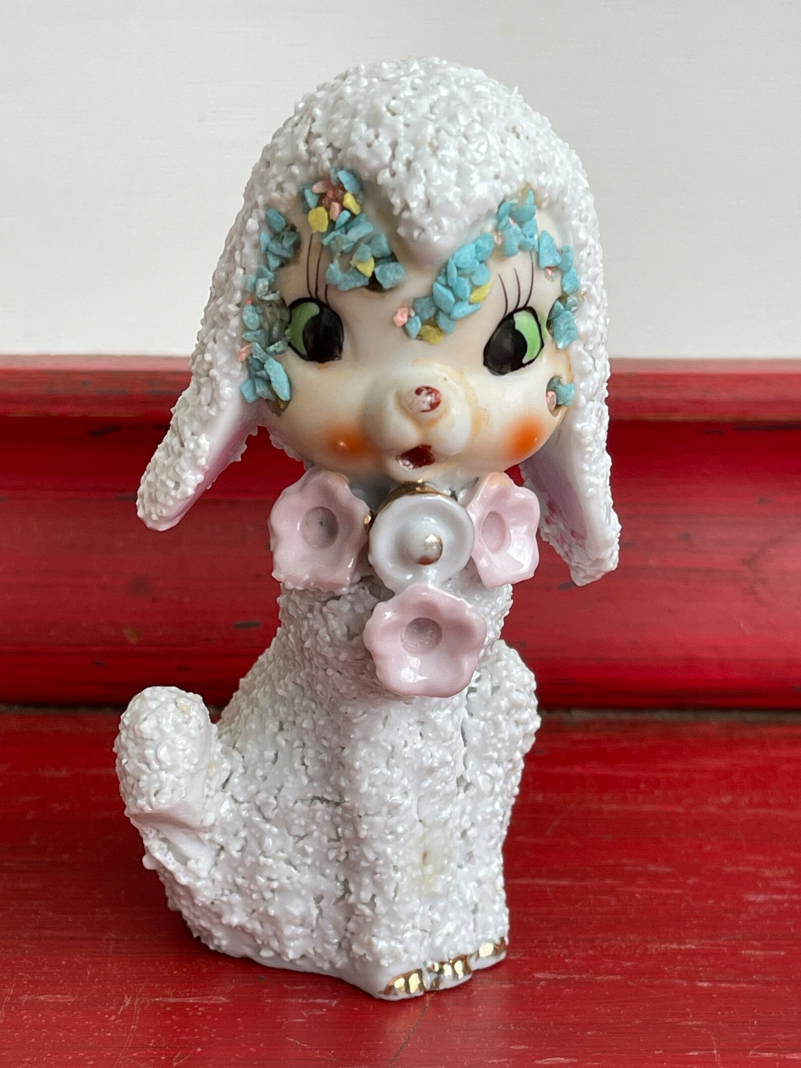 Vintage Sugar Lamb With Flowers-kitschy-mid Century-collectible Kitsch ...