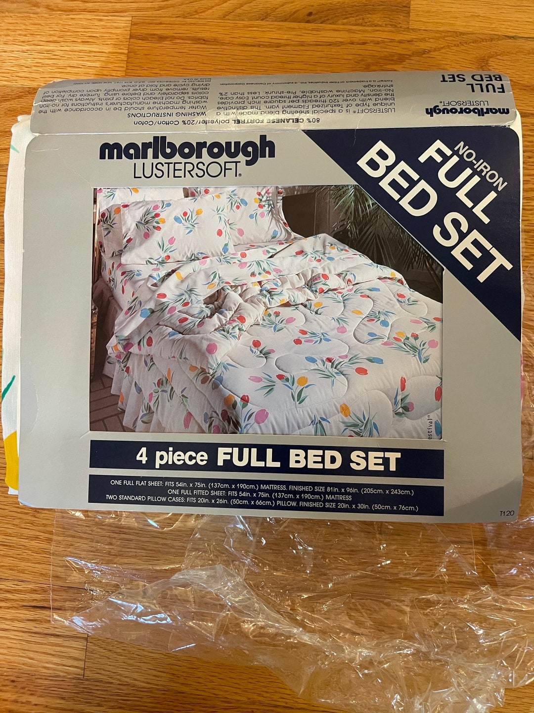 Vintage Marlborough Lustersoft 4 Piece Double-full Sheet Set-tulip ...