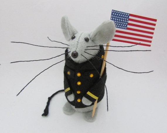 Military Mouse Felt Mice Felt Mouse Military Mouse Ornament - Etsy