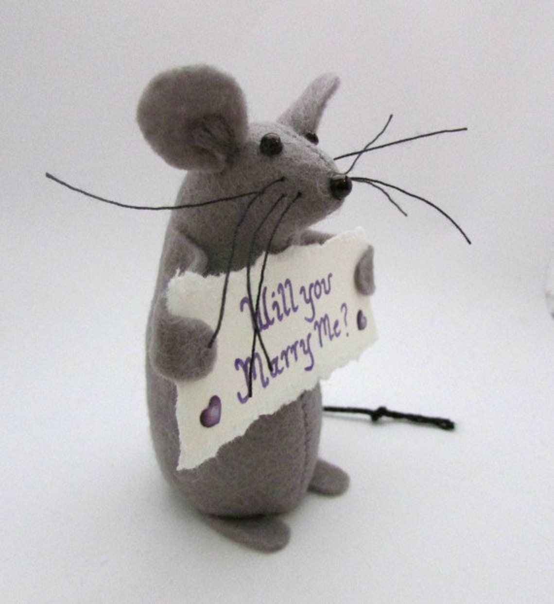 Marry Me Mouse Engagement Mouse Felt Mouse Anniversary - Etsy