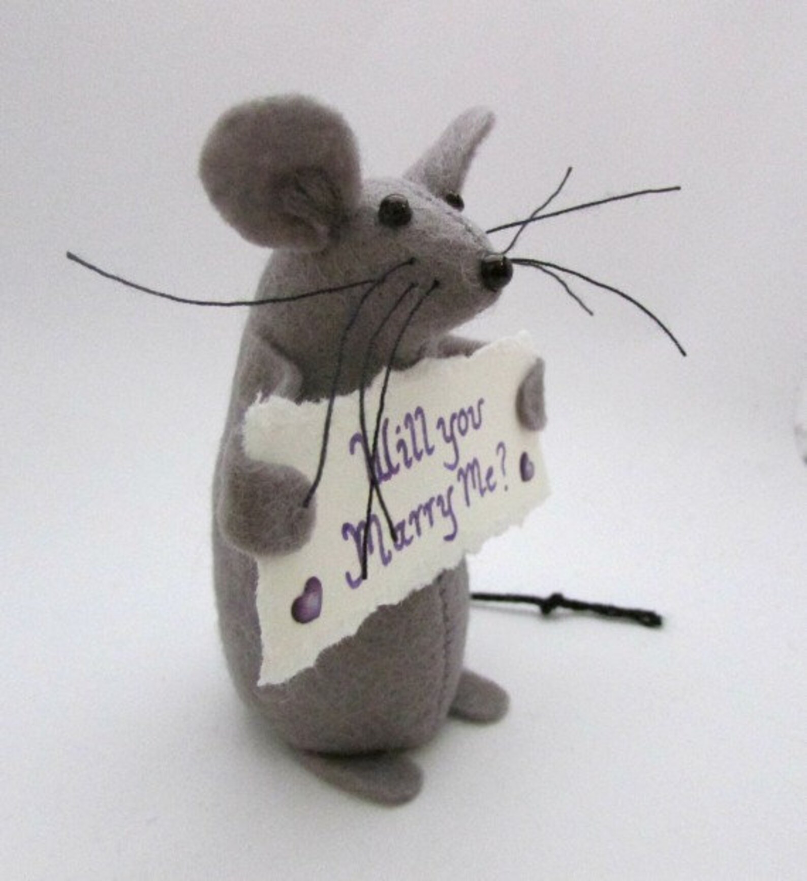 Marry Me Mouse Engagement Mouse Felt Mouse Anniversary - Etsy