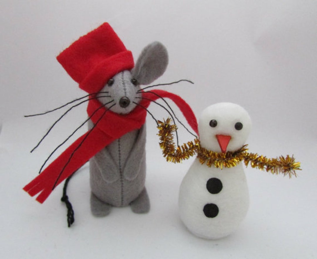 Christmas Mouse - Snowman - Christmas Ornament - Mouse Christmas ...