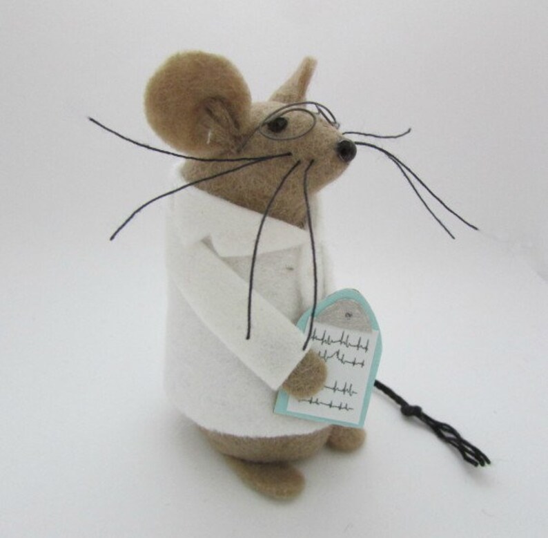 Doctor Mouse Scientist Mouse Felt Mice Felt Mouse medical - Etsy