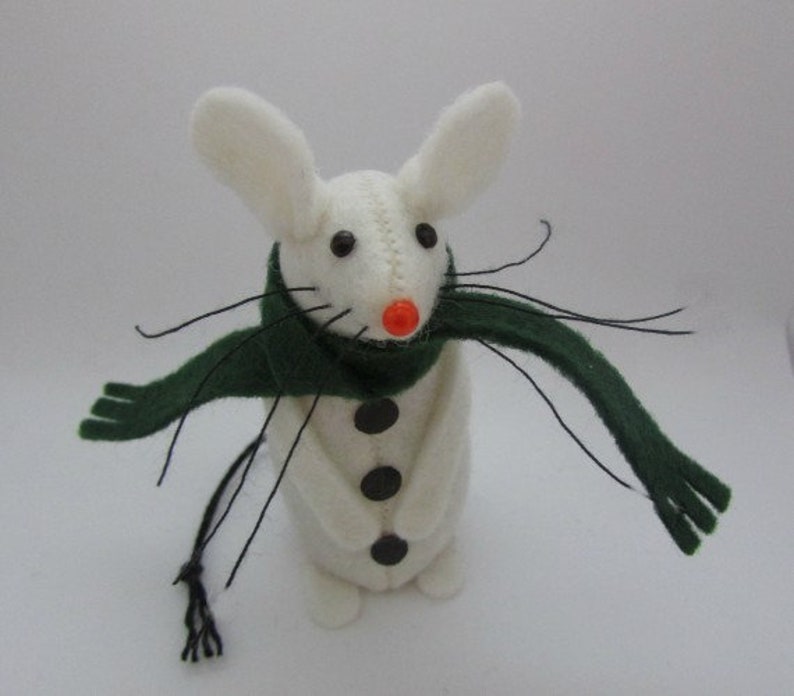 Snowmouse Snowman Felt Mouse Felt Mice Mouse Christmas | Etsy