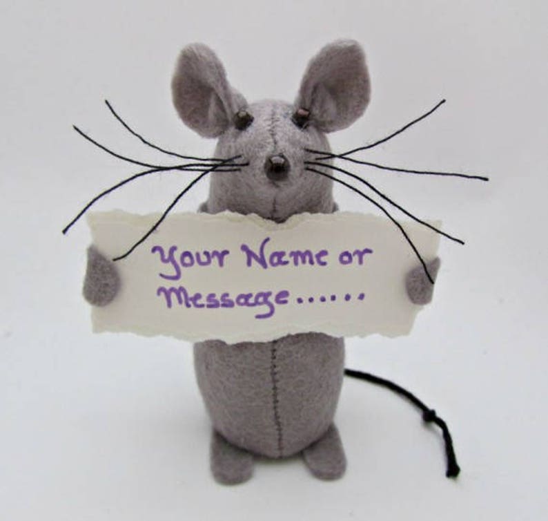 Message Mouse Felt Mouse Cake Topper Felt Mice Mouse Ornament - Etsy