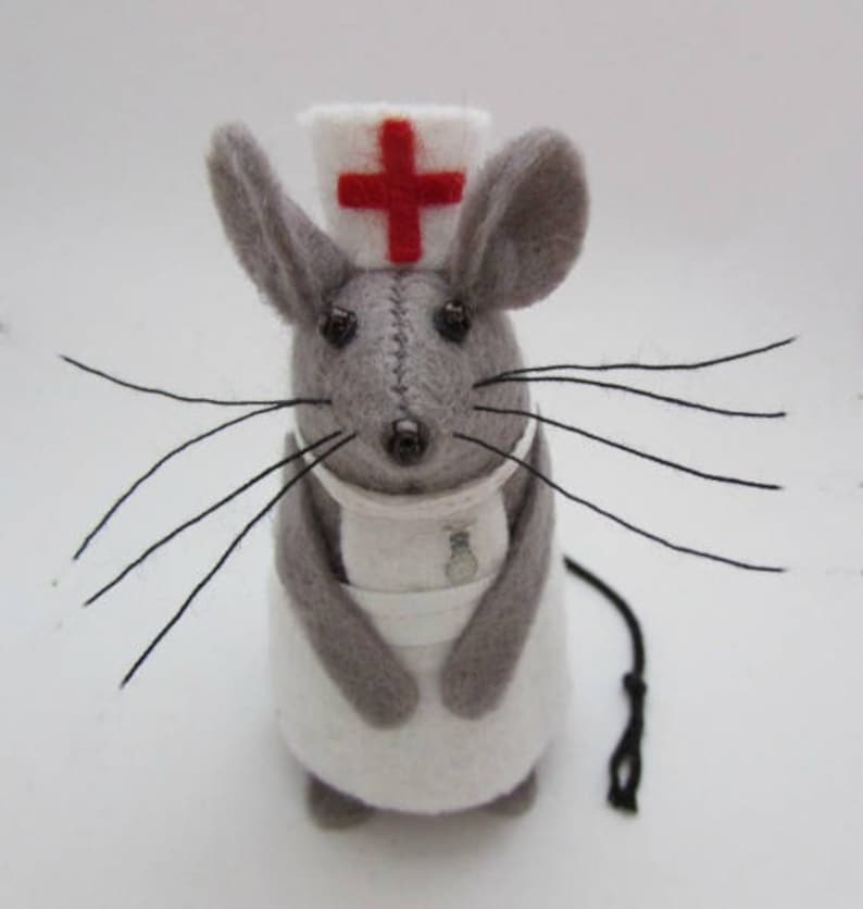 Nurse Mouse Felt Mice Felt Mouse Nurse Ornament Medical - Etsy