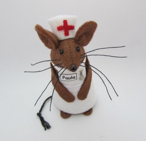 Nurse Mouse Felt Mice Felt Mouse Nurse Ornament Medical - Etsy