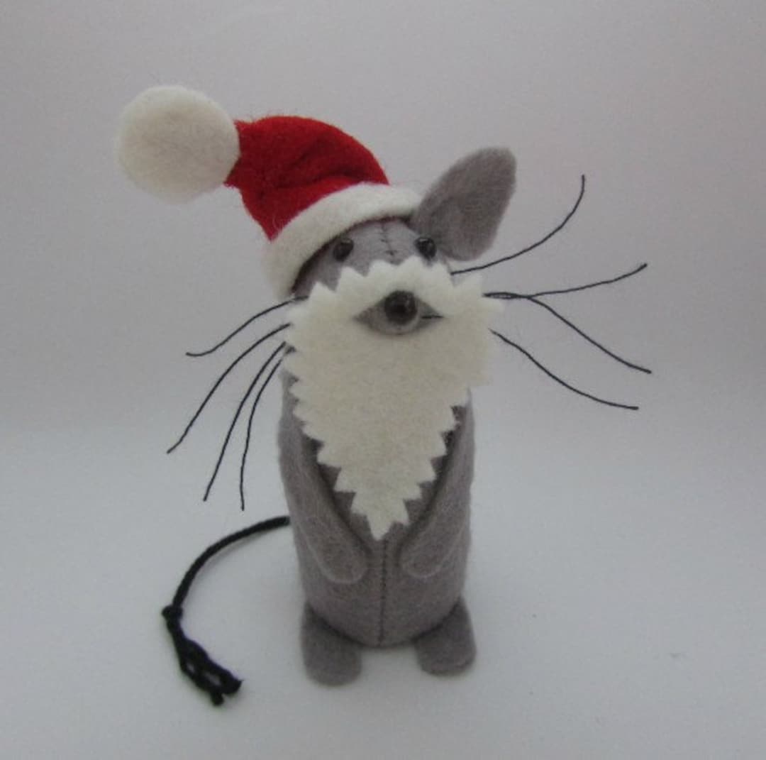 Santa Mouse - Santa Claus - Felt Mouse - Felt Mice - Mouse Christmas ...