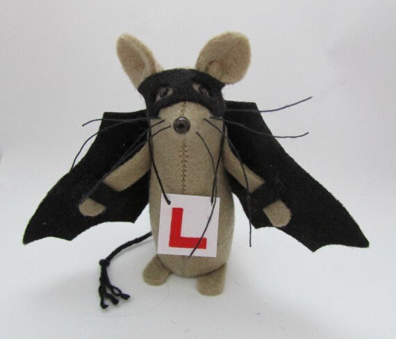 Bat Mouse Batman Felt Mice Felt Mouse Mouse Ornament - Etsy