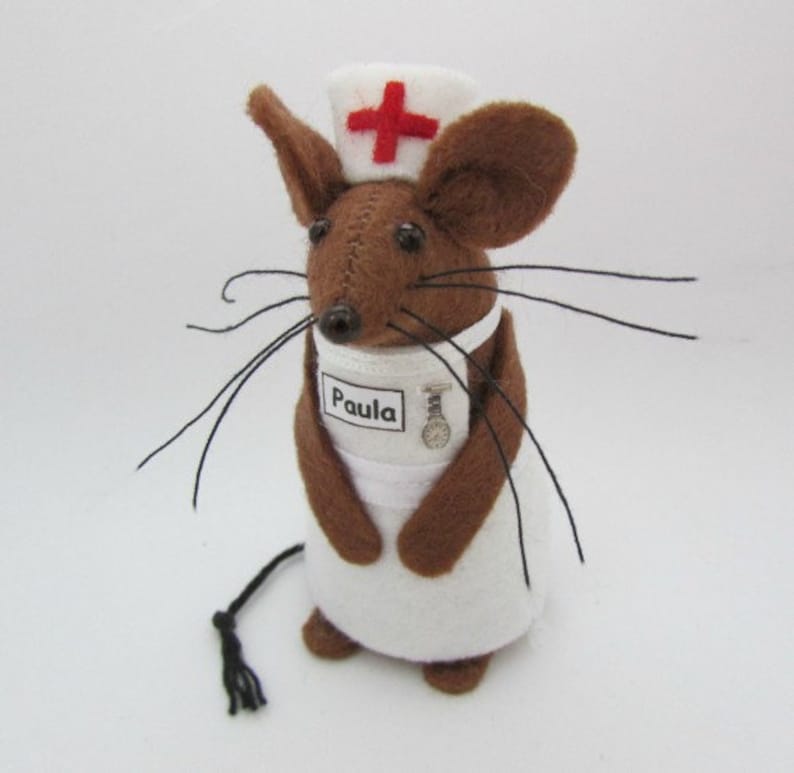 Nurse Mouse Felt Mice Felt Mouse Nurse Ornament Medical - Etsy