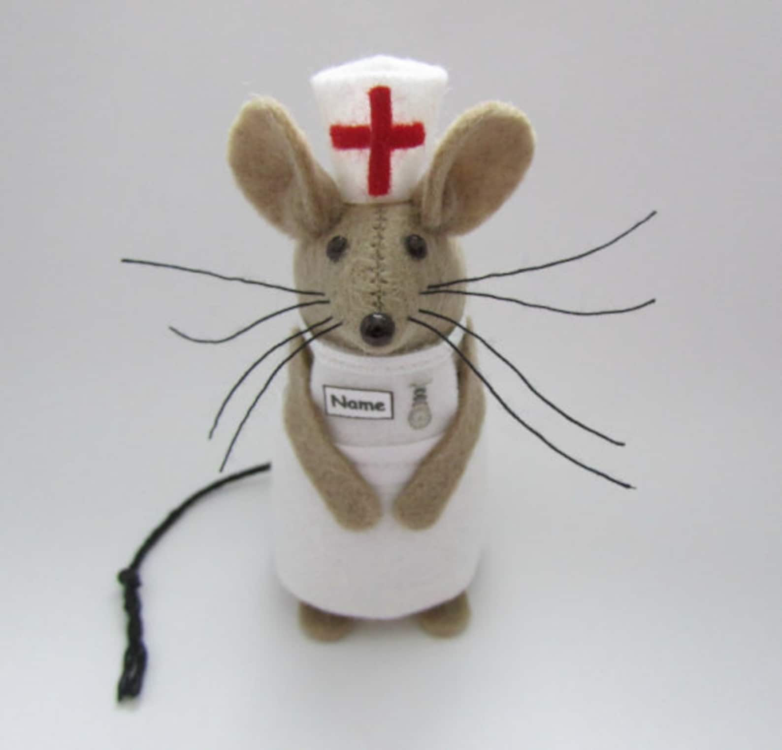 Nurse Mouse Felt Mice Felt Mouse Nurse Ornament Medical | Etsy