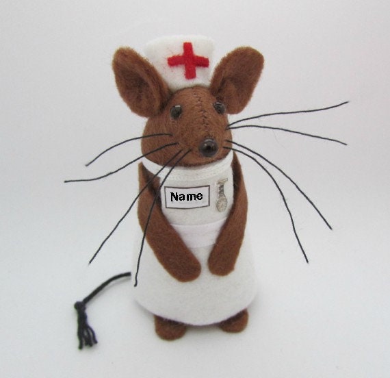 Nurse Mouse Felt Mice Felt Mouse Nurse Ornament Medical | Etsy