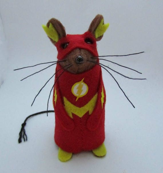 Flash Mouse Flash Superhero Felt Mice/Mouse Mouse | Etsy