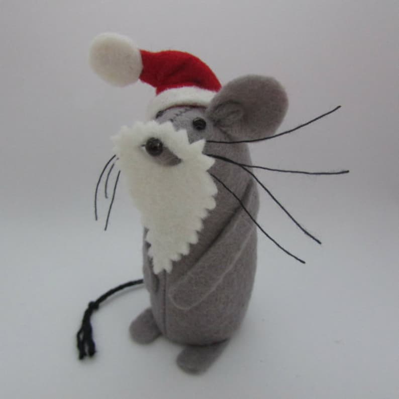 Santa Mouse Santa Claus Felt Mouse Felt Mice Mouse - Etsy