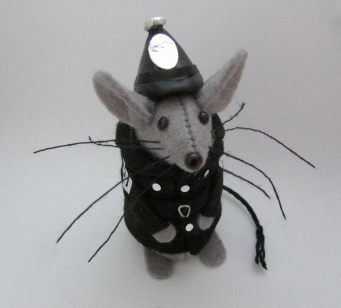 Police Mouse Felt Mice Felt Mouse Policeman Mouse | Etsy