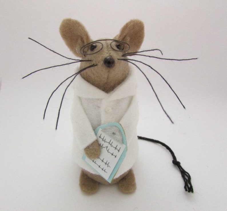 Doctor Mouse Scientist Mouse Felt Mice Felt Mouse medical - Etsy