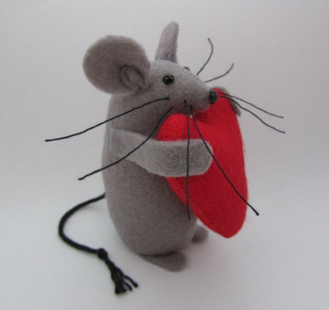 Felt Mouse Valentines Mouse Felt Mice Mouse Gift - Etsy