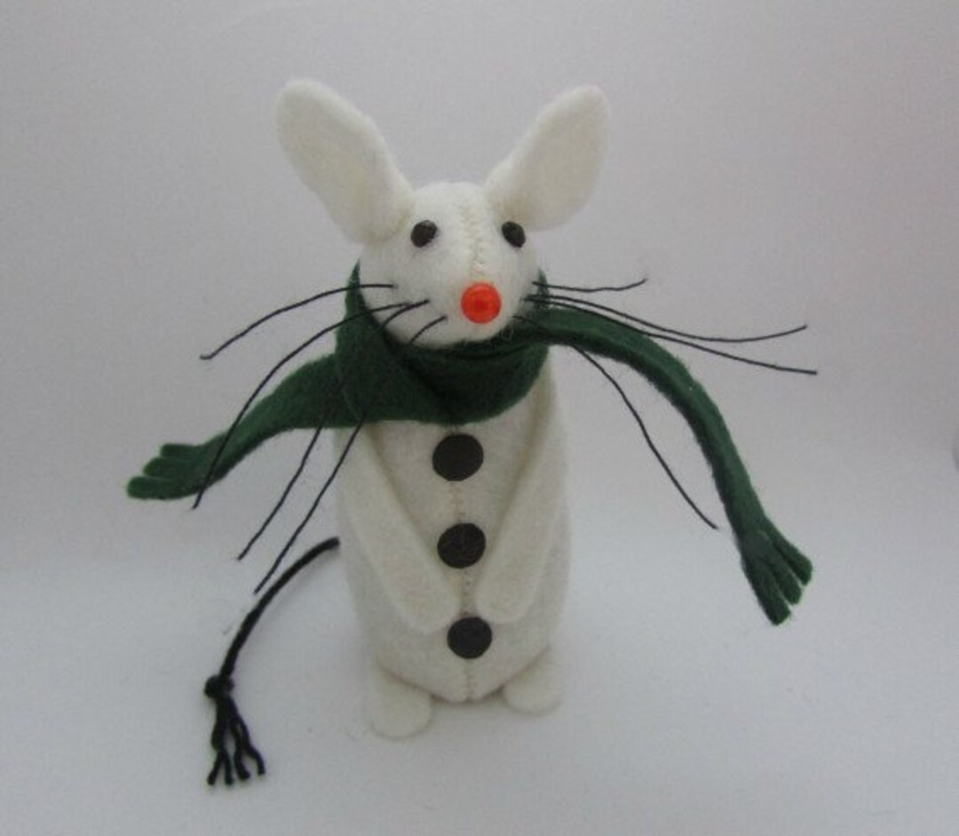 Snowmouse Snowman Felt Mouse Felt Mice Mouse Christmas Decoration - Etsy