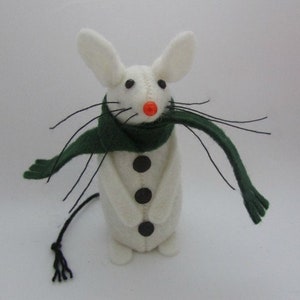 Snowmouse Snowman Felt Mouse Felt Mice Mouse Christmas Decoration - Etsy
