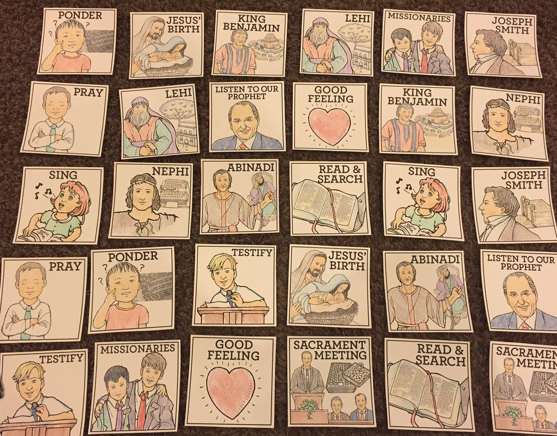 LDS Primary Matching Game - Etsy