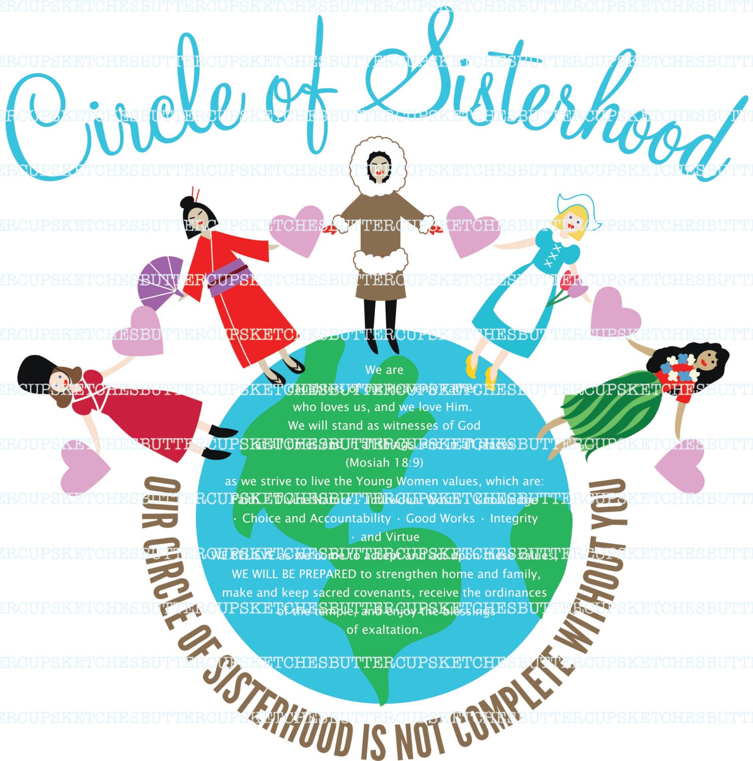 Circle of Sisterhood. Women Around the World. LDS Relief Society. LDS ...