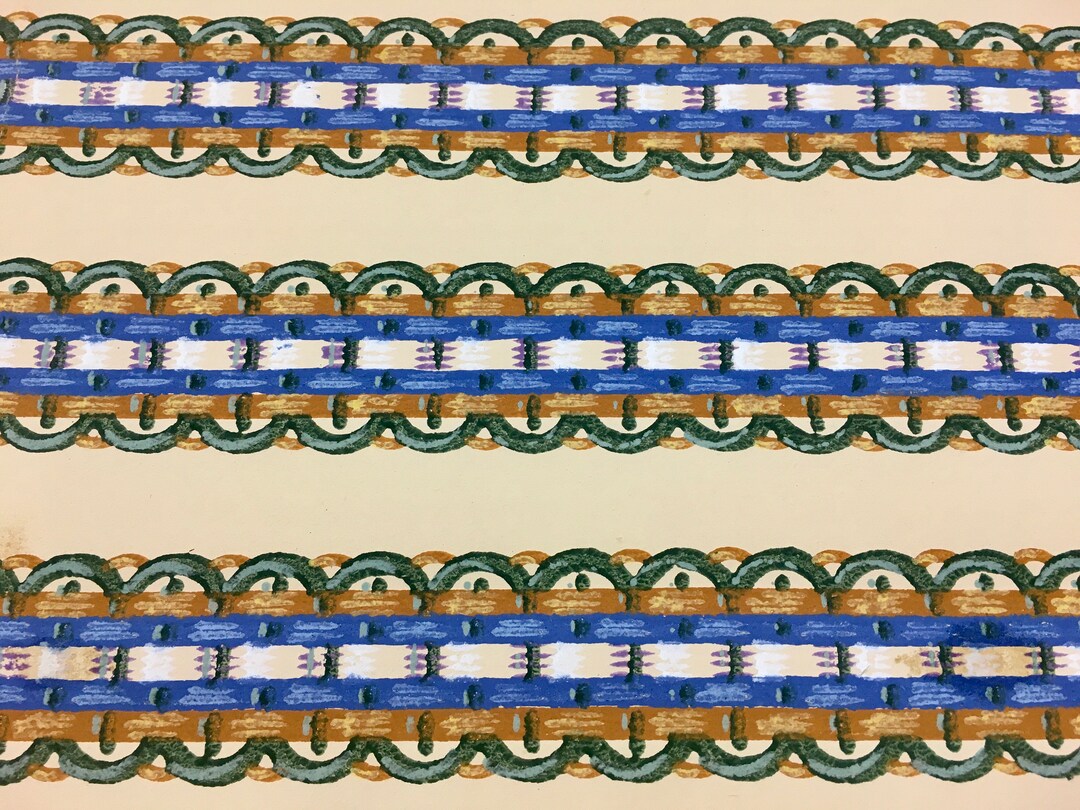 ANTIQUE WALLPAPER BORDER - Rare 58yds of Decorative Wallpaper Border ...