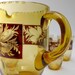 CRYSTAL LEMONADE SET Mid-century Amber and Red Bohemian - Etsy