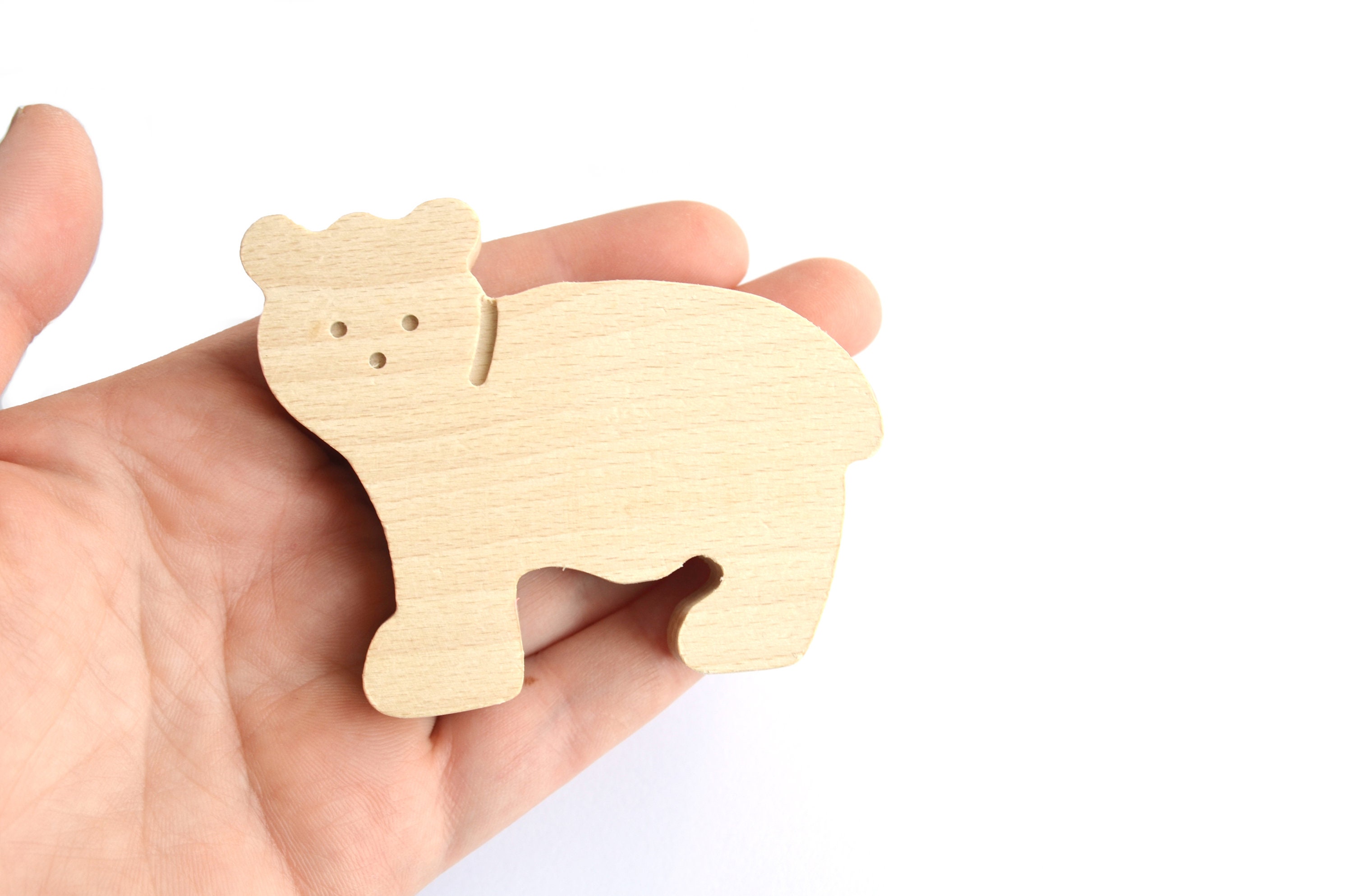 Forest Animals Play Set Wooden Set Animal Toys Educational | Etsy