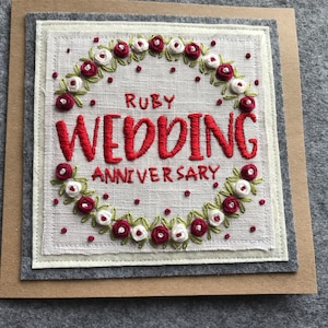Ruby Wedding Card, Ruby Wedding Anniversary, Ruby Wedding, Ruby Wedding ...