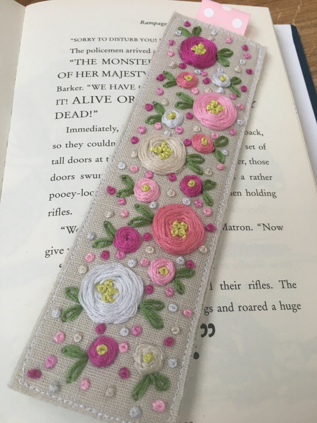 Bookmark, Embroidered Bookmark, Embroidery, Hand Stitched Bookmark, Mum ...