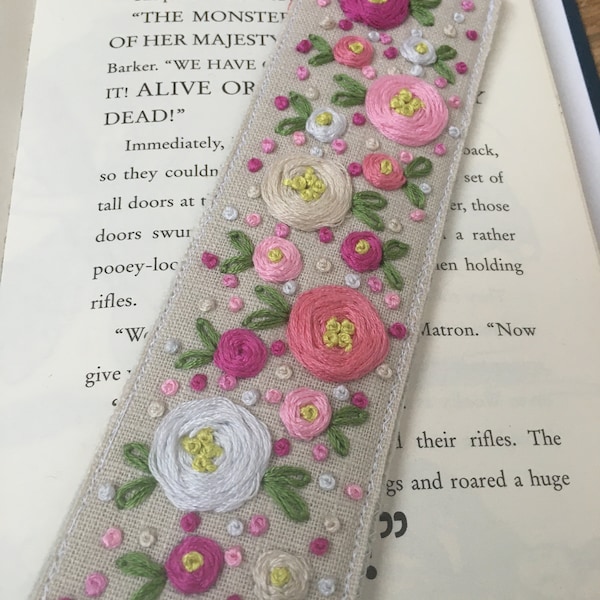 Embroidered Bookmark - Etsy