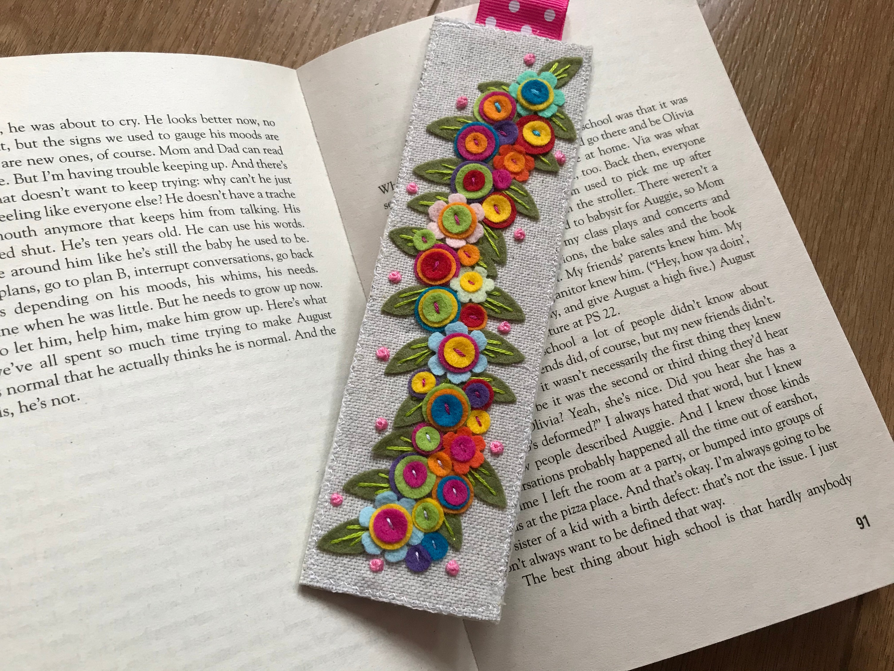 Bookmark Handmade Bookmark Felt Embroidered Bookmark - Etsy UK