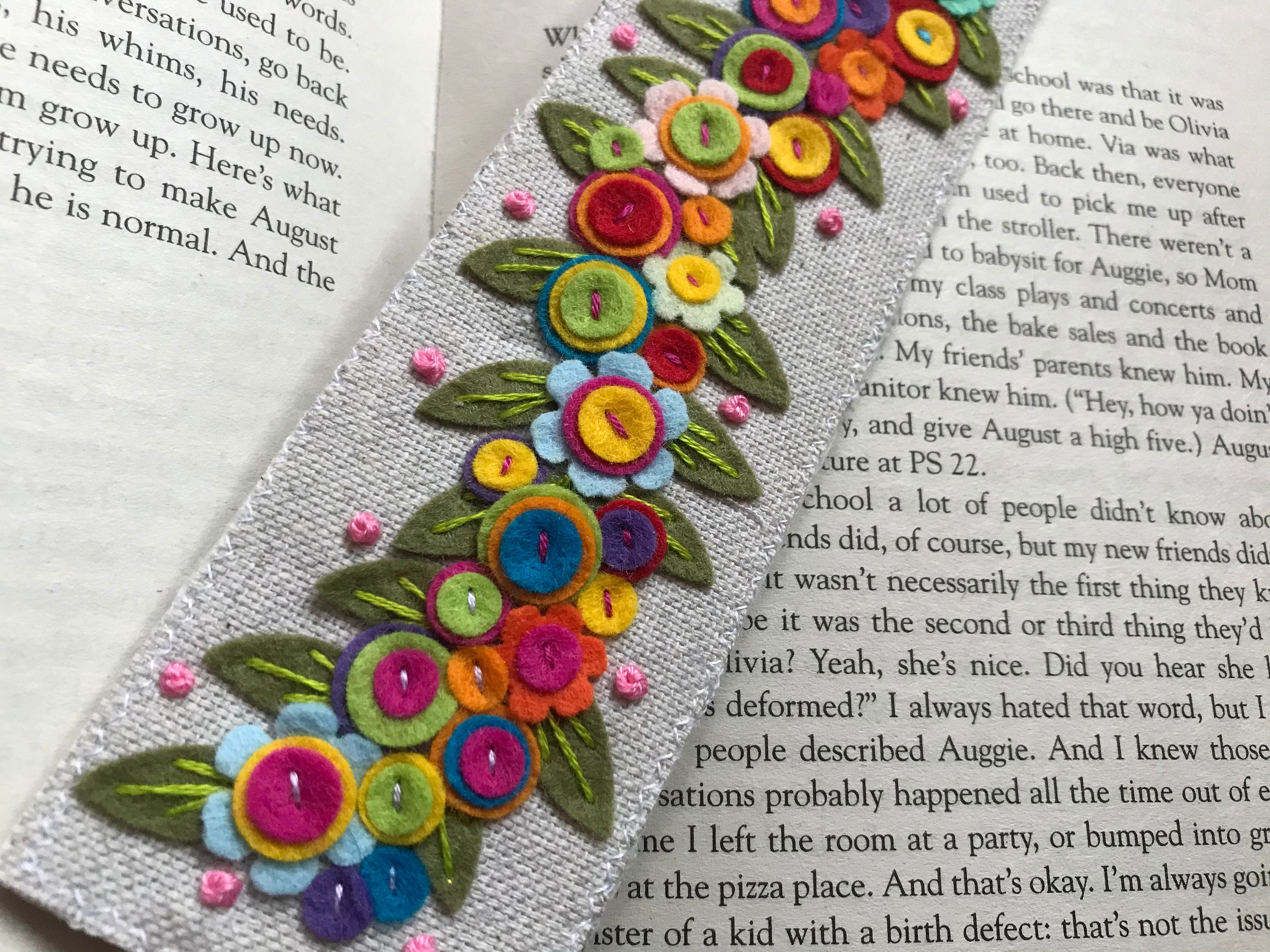 Bookmark Handmade Bookmark Felt Embroidered Bookmark - Etsy UK