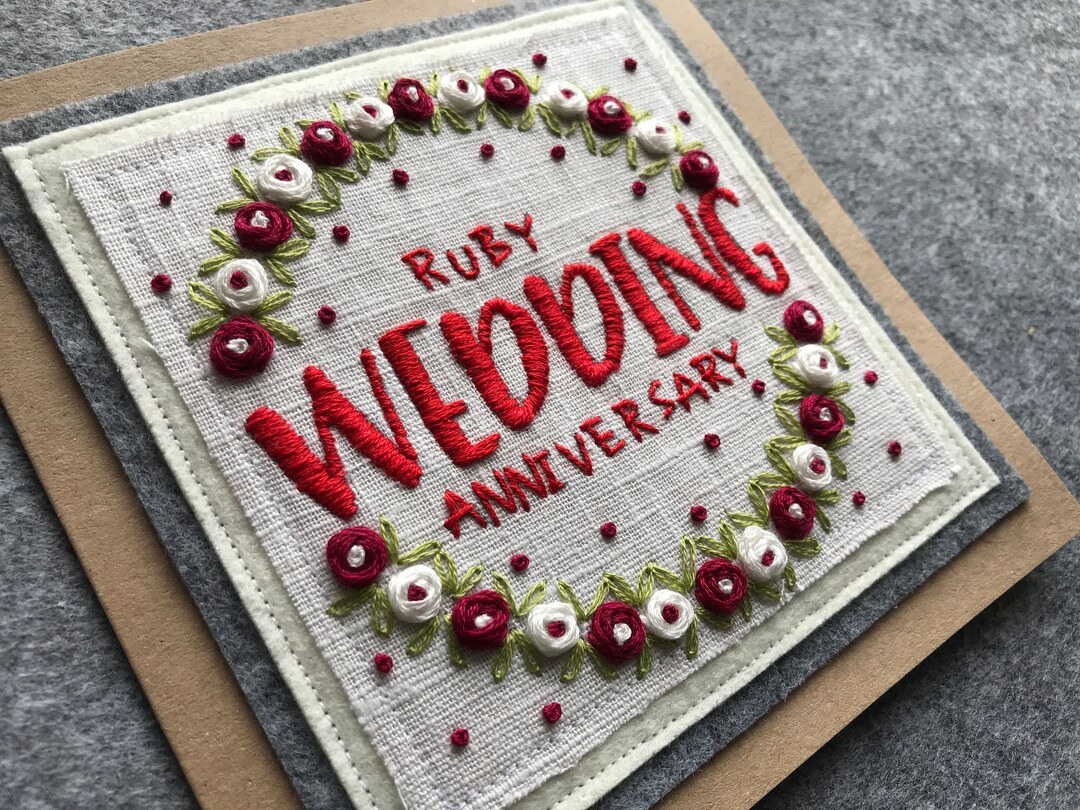Ruby Wedding Card, Ruby Wedding Anniversary, Ruby Wedding, Ruby Wedding ...