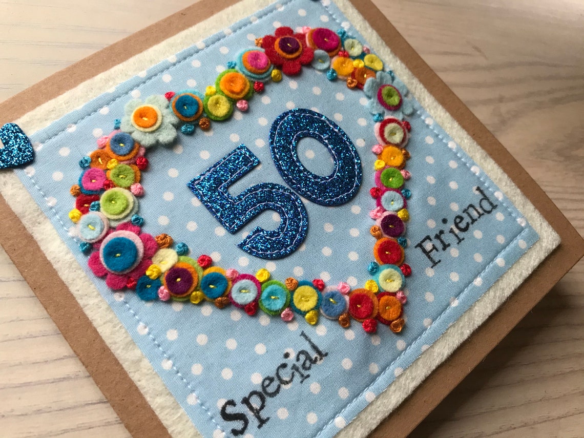 50th Birthday Card 50th Birthday Friend 50th Birthday Mum - Etsy
