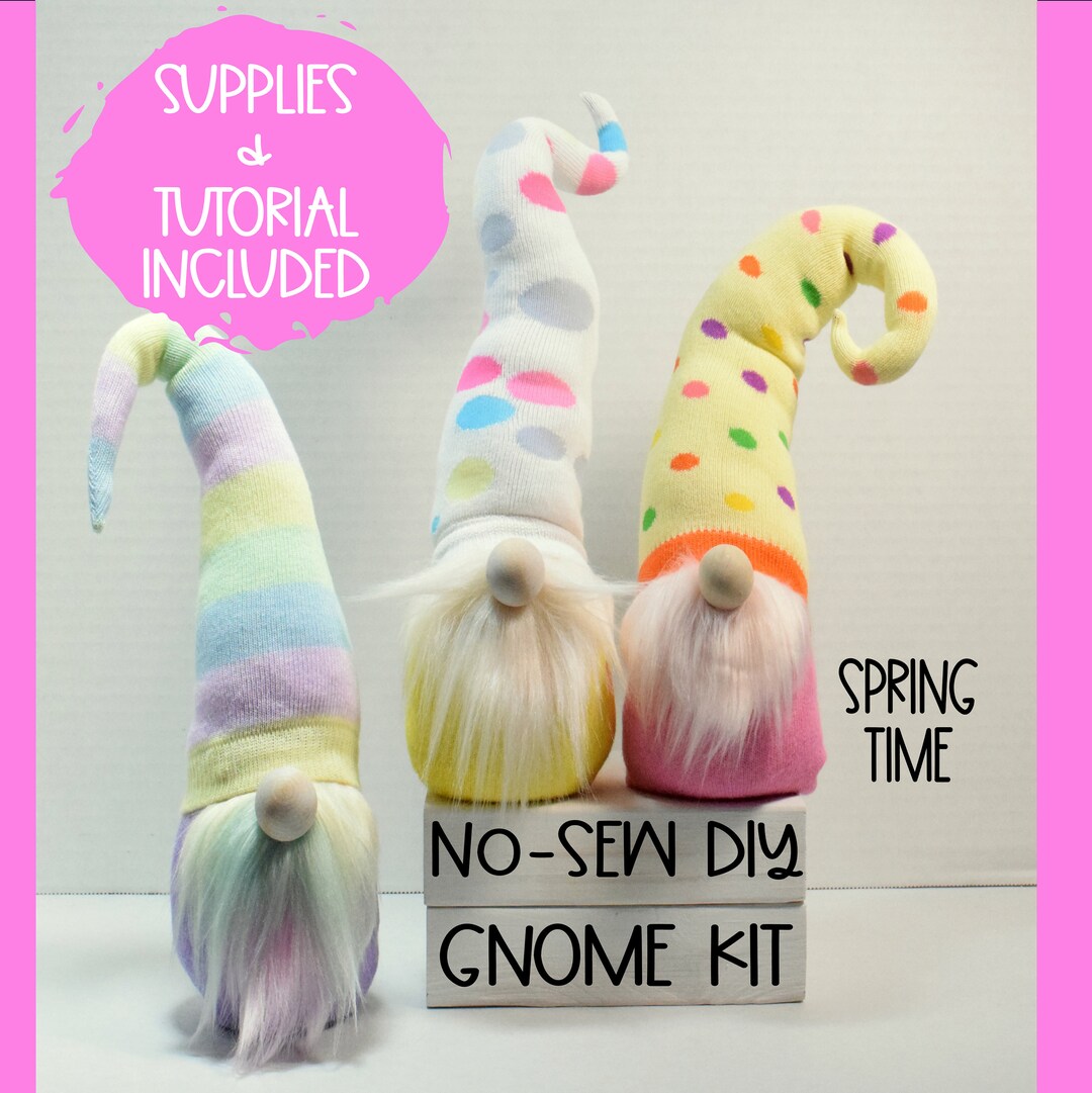 Springtime DIY Gnome Making Kit- Gnome Kit- DIY Gnome- Gnome Tutorial ...