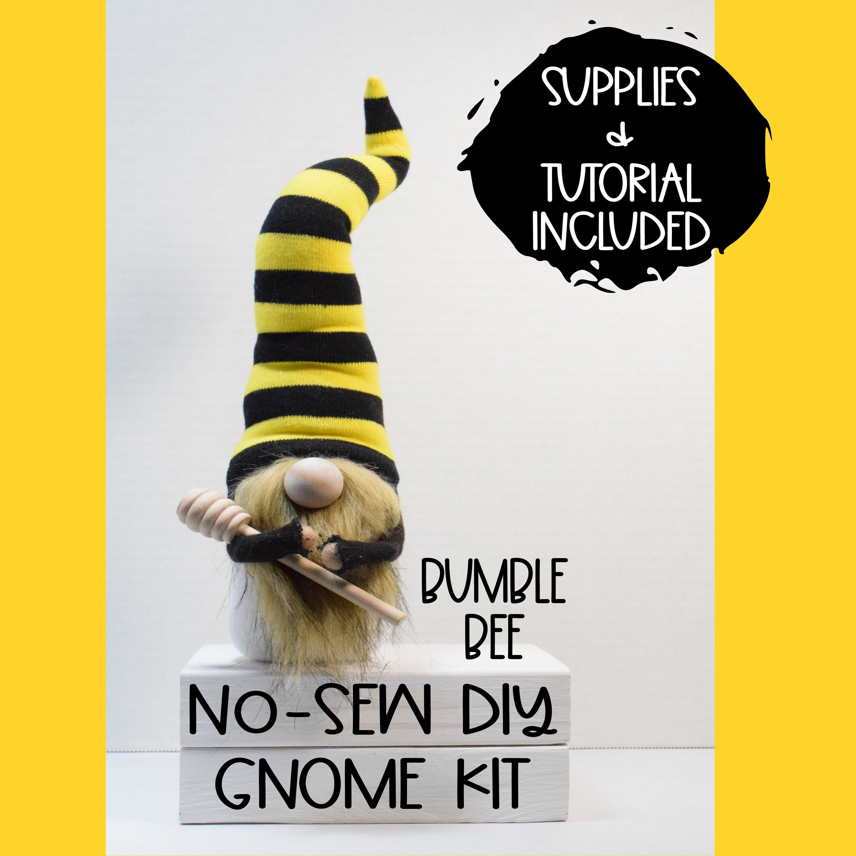 Bumble Bee DIY Gnome Making Kit DIY Gnome Gnome Tutorial | Etsy