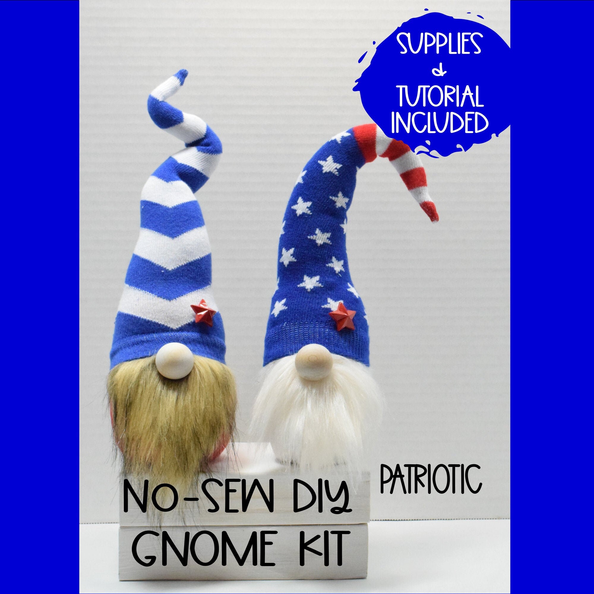 DIY Patriotic gnome making kit DIY gnome Gnome tutorial | Etsy