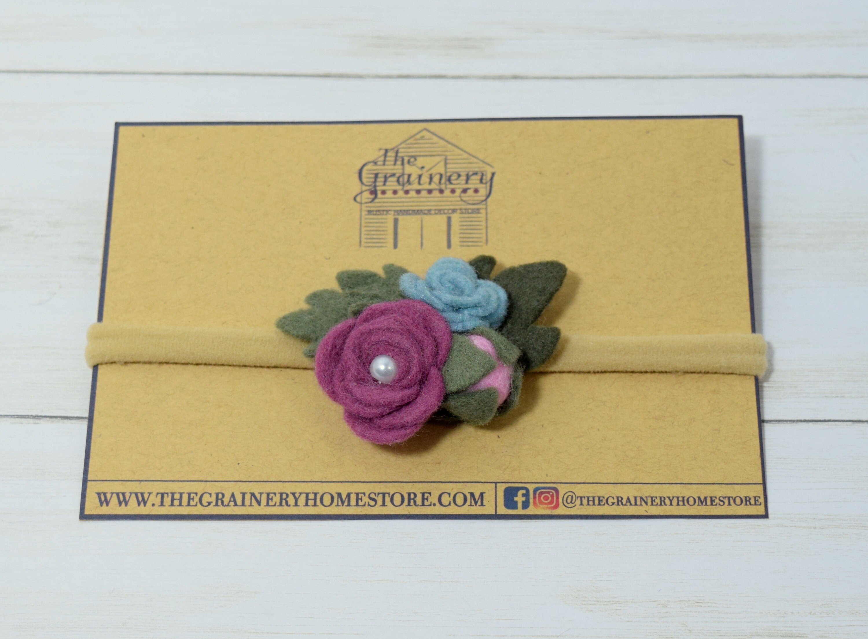 Purple Blue and Pink Felt Flower Headband Soft Felt Girls | Etsy