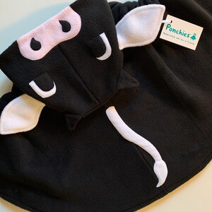 PRE-ORDER - Black and White Dairy Cow - Fleece Poncho & Car Seat Poncho ...
