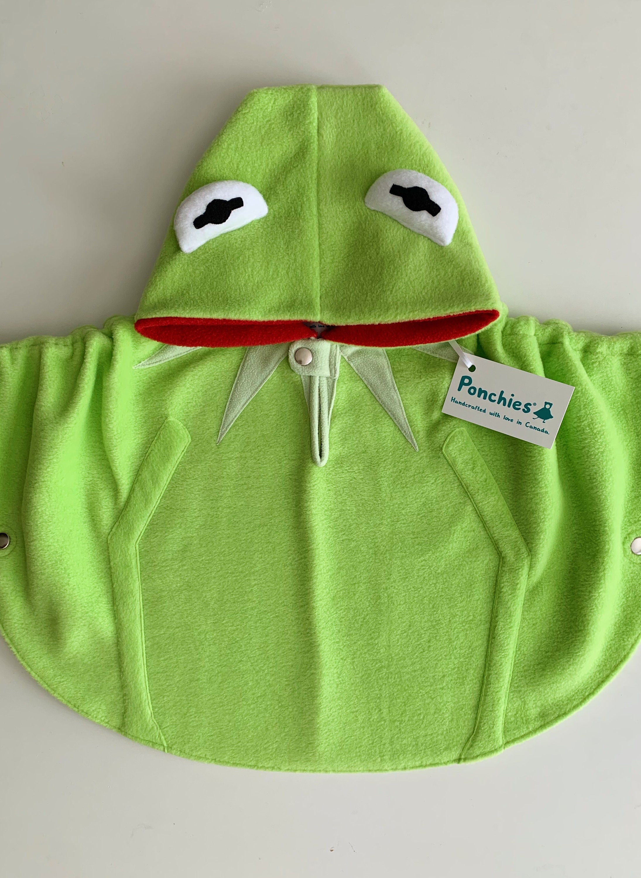 PRE-ORDER - Bright Green Frog - Fleece Poncho & Car Seat Poncho (all in ...