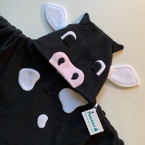 PRE-ORDER - Black and White Dairy Cow - Fleece Poncho & Car Seat Poncho ...