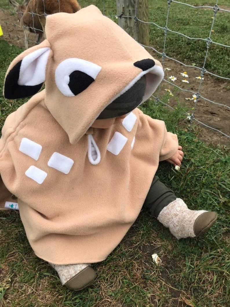 PRE-ORDER - Tan Deer - Woodland - Fleece Poncho & Car Seat Poncho (all ...