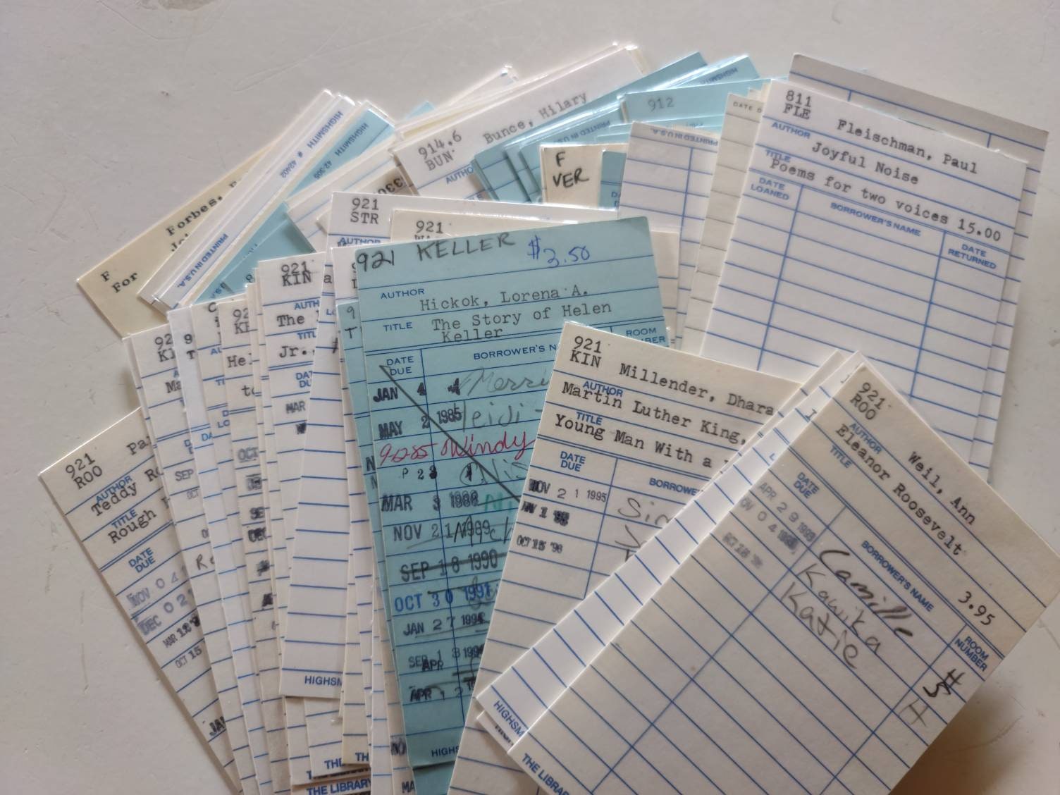 Authentic Laminated Vintage Elementary School Library Cards - Etsy