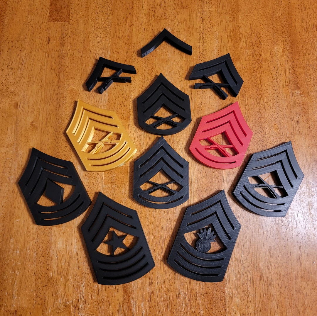 Collar Style 3D Printed Marine Corps Rank Insignia - Etsy