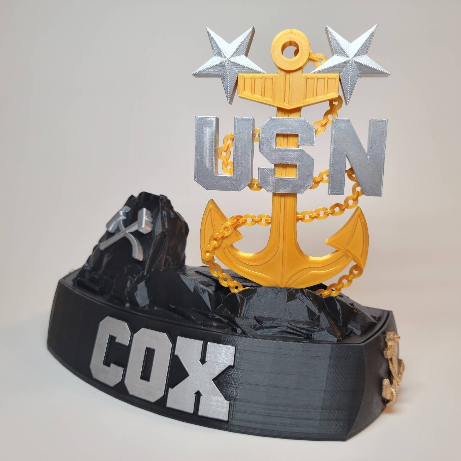 Large US Navy Custom Name/rate Plaque With Hidden Storage 3D - Etsy